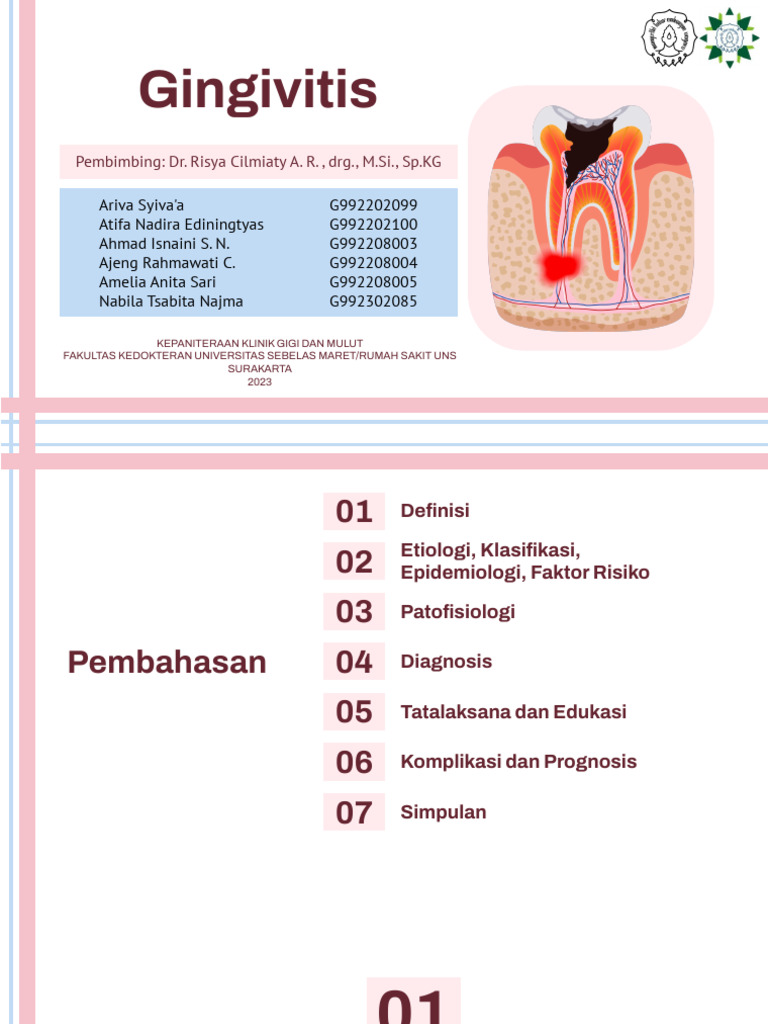 Gingivitis - Dr. Risya Cilmiaty, DRG., M.Si, SP - KG | PDF