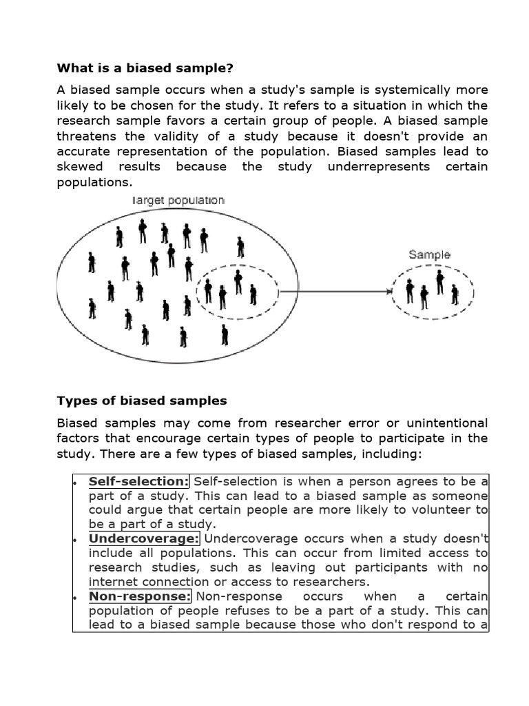 Biased Sample | PDF | Sampling (Statistics) | Bias