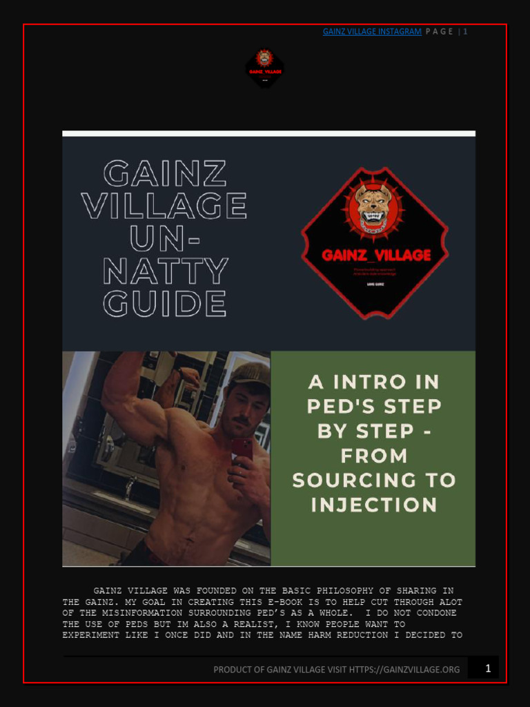 Gainz Village Un-Natty Guide An Intro Into Peds | PDF | Growth Hormone | Bitcoin