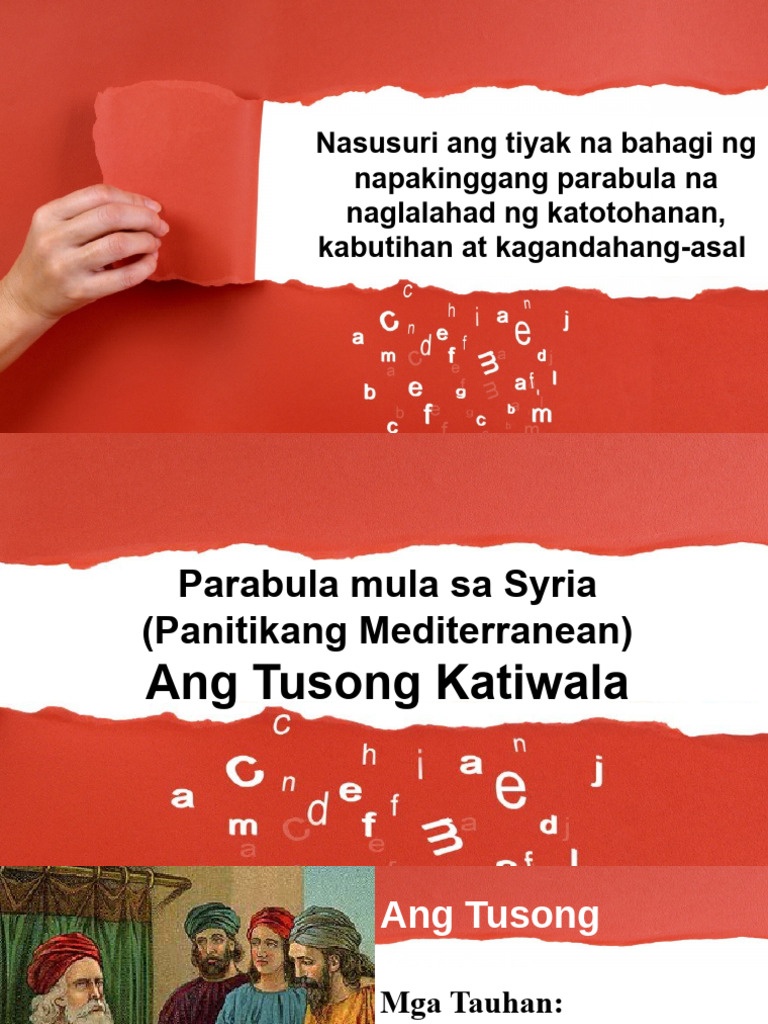 Parabula - Filipino 10 | PDF