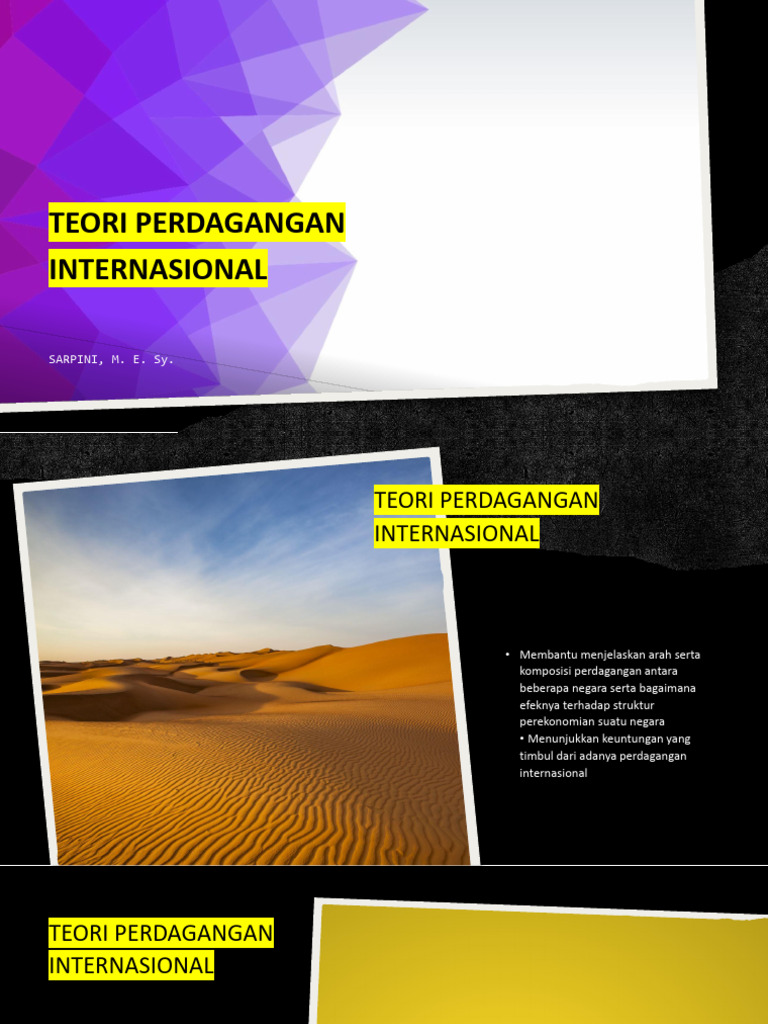 Teori Perdagangan Internasional Sarpini | PDF