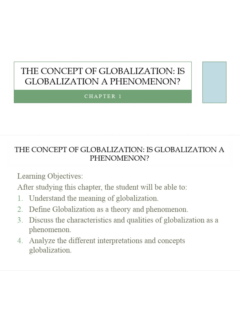 Chapter 1 CW | PDF | Globalization | Awareness
