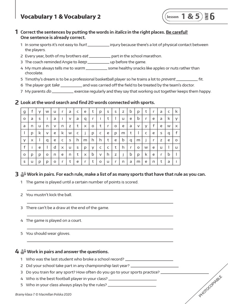Brainy kl7 TRF Unit 6 Lesson 1 5 | PDF