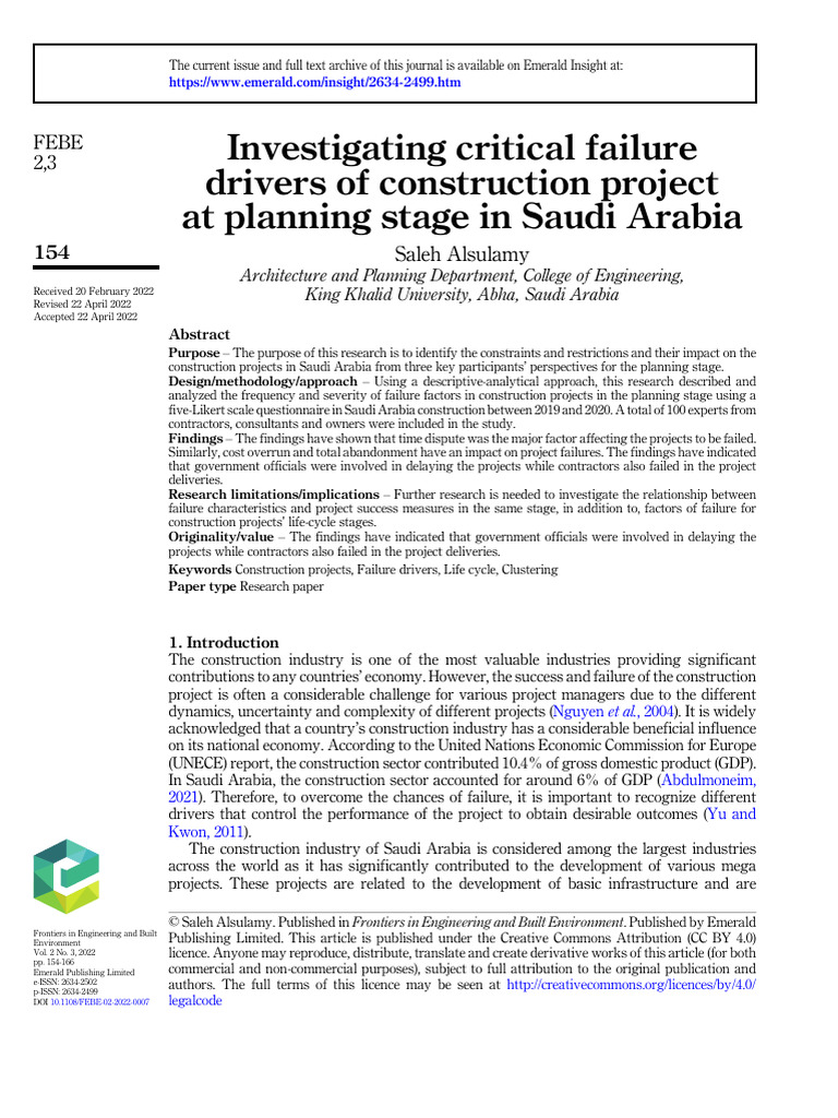 Investigating Critical Failure Drivers of Construc | PDF | Art