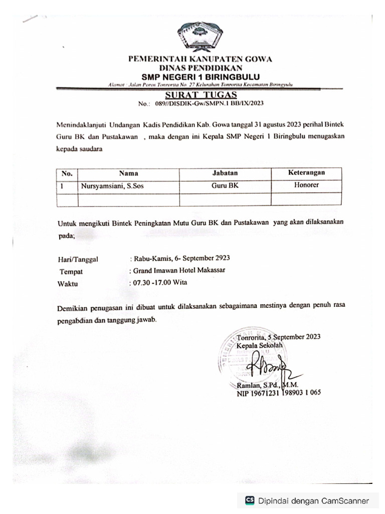 SPPD Dan ST Nursyamsiani | PDF