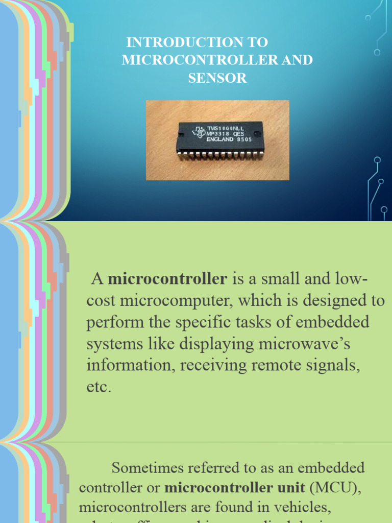 Microcontroller Pdf Microcontroller Sensor
