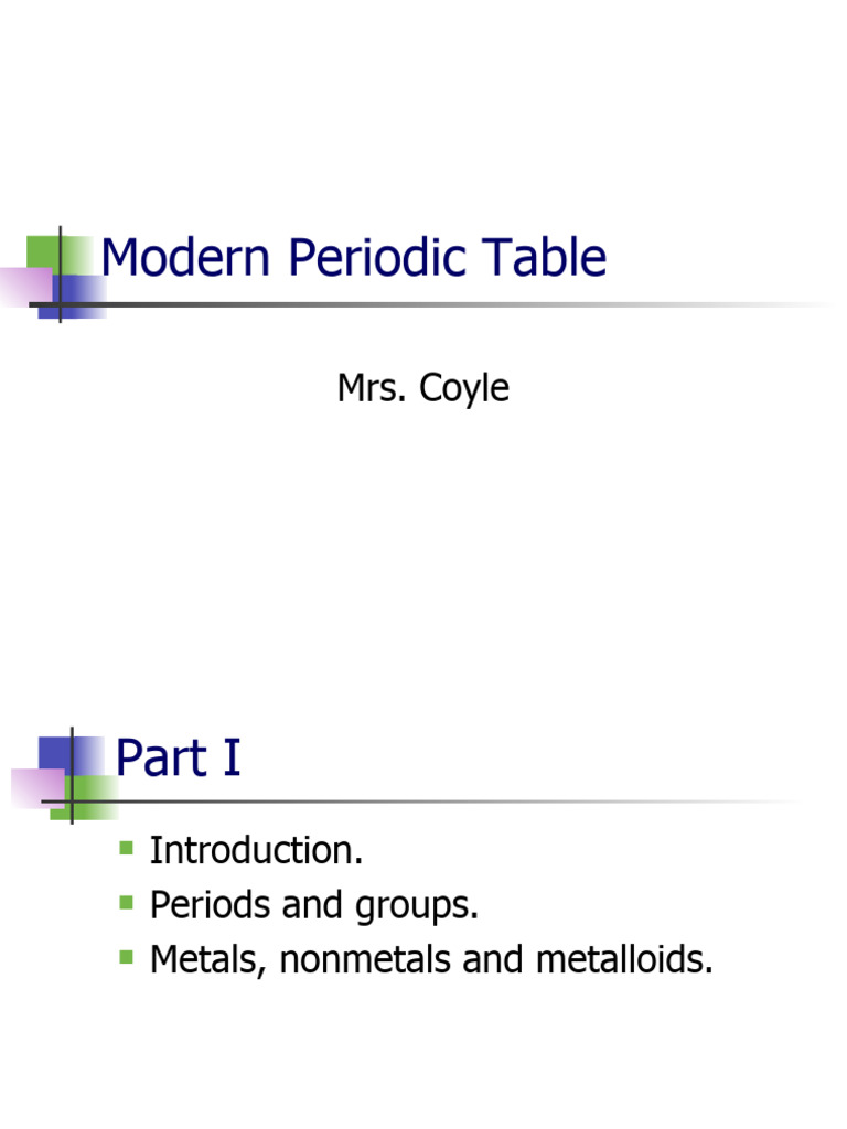Modern Periodic Table | PDF