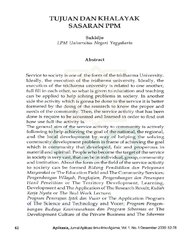 Sukidjo Tujuan Dan Khalayak Sasaran PPM | PDF | Science | Cognition
