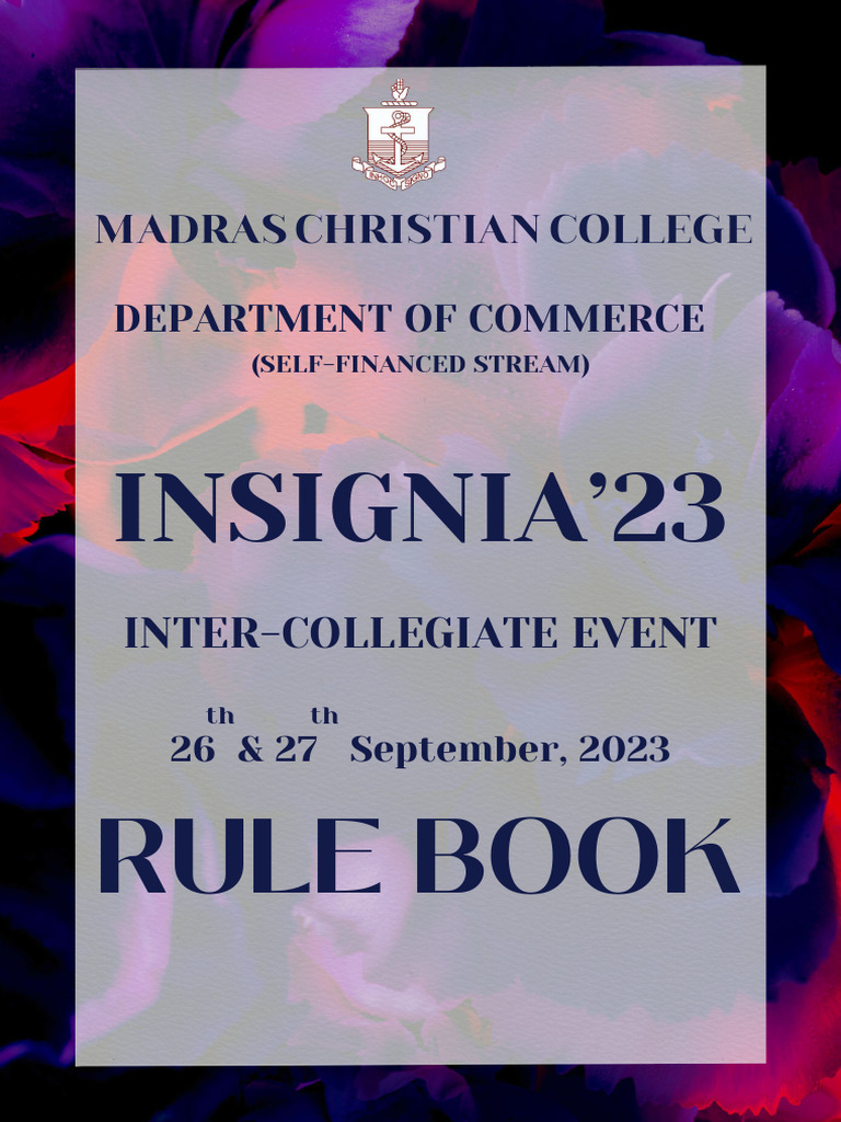 Insignia Inter College Rule Book | PDF