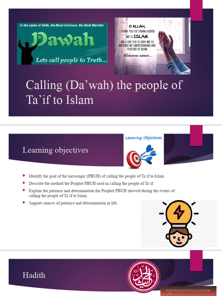 Calling (Da'Wah) The People of Ta'If | PDF