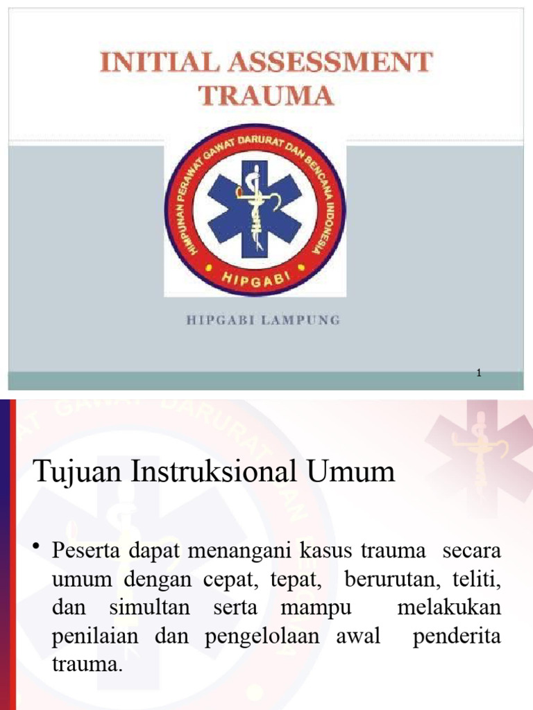 Initial Assessment Trauma Hipgabi Lampung | PDF