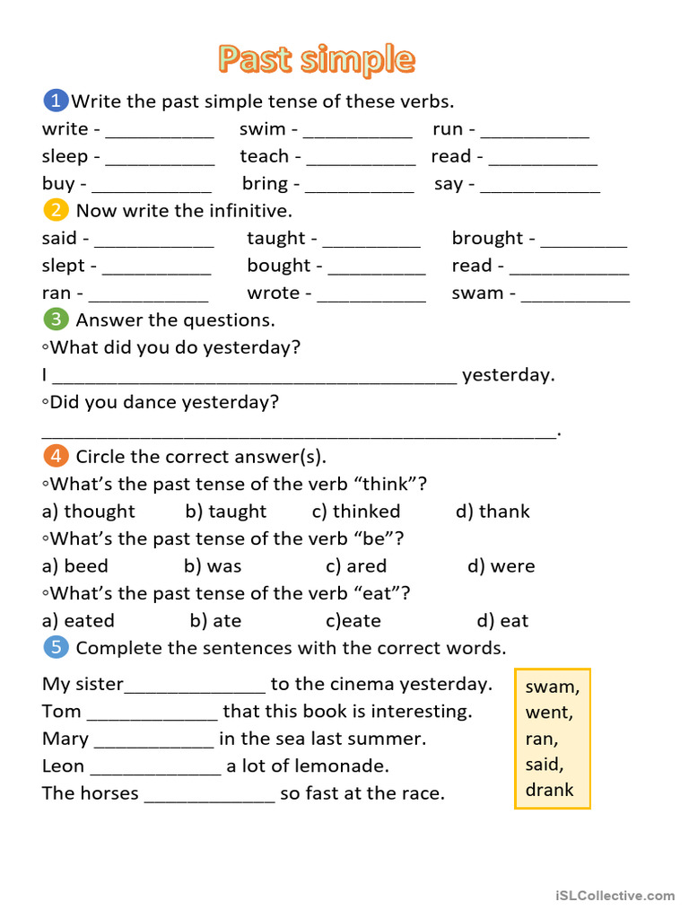 Past Simple | PDF | Grammar | Linguistics