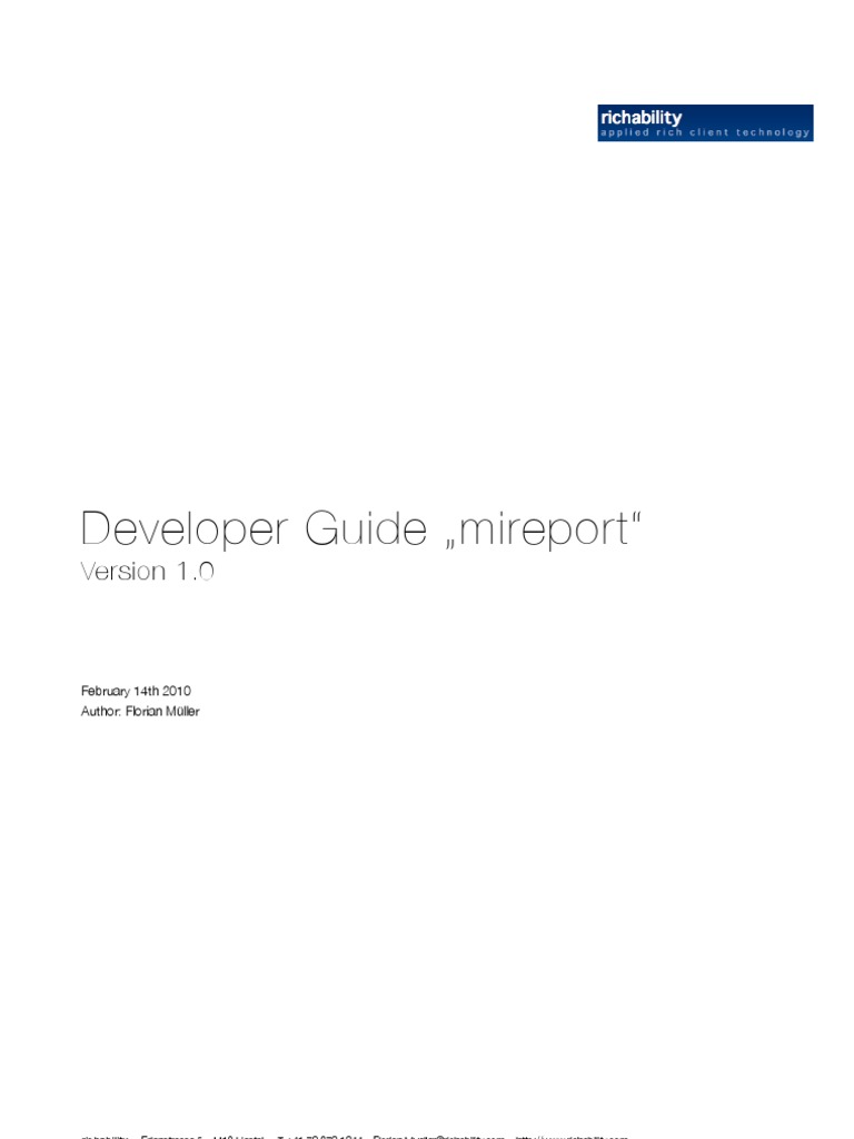 Developer Guide Jasper | PDF | Apache Flex | Parameter (Computer Programming)