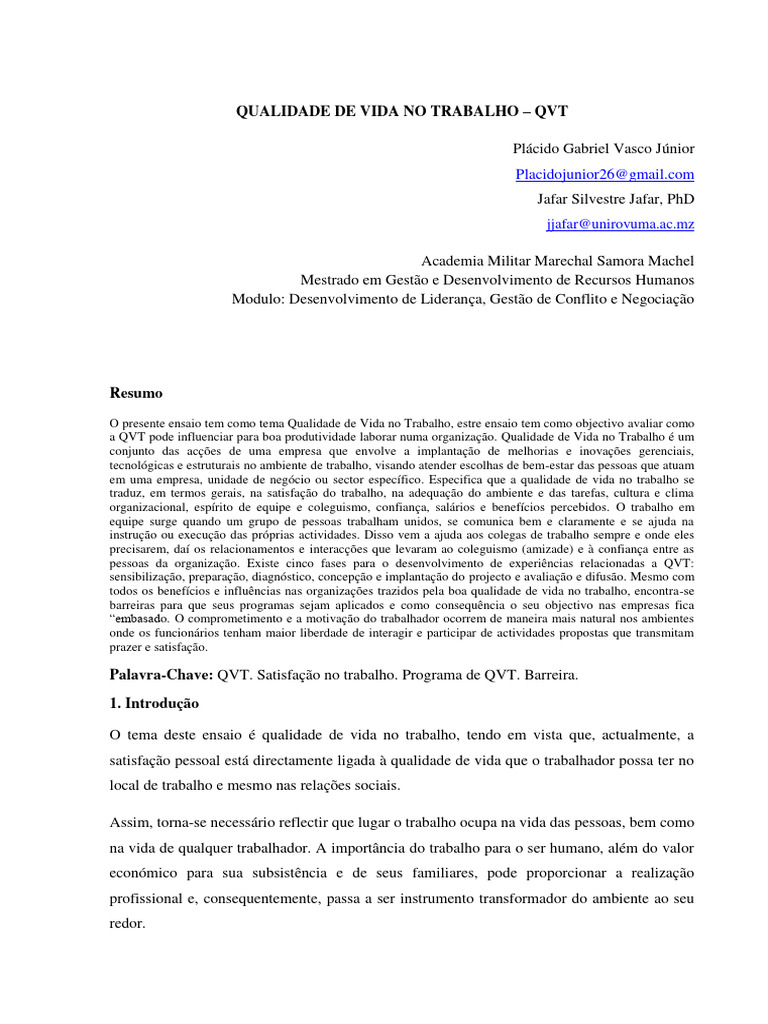 Placido QVT | PDF