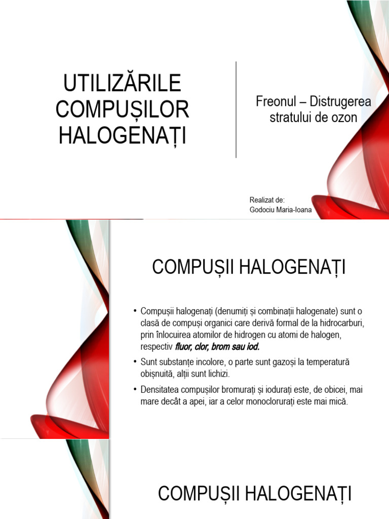 Utilizarile Compusilor Halogenati | PDF
