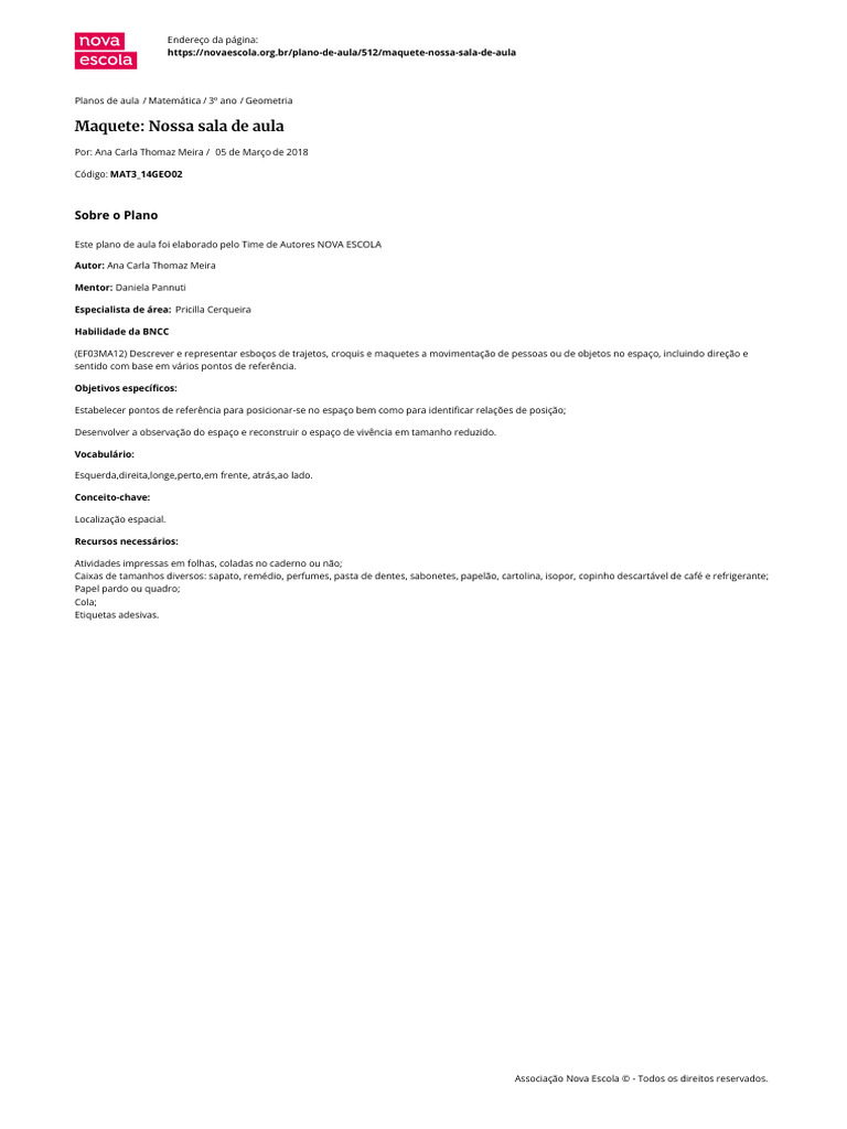 Plano De Aula Matemática E Geografia Pdf 6239