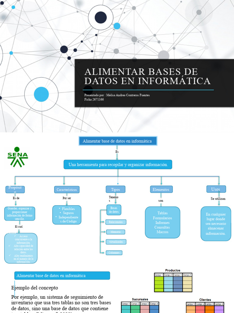 Alimentar Bases de Datos en Informática | PDF