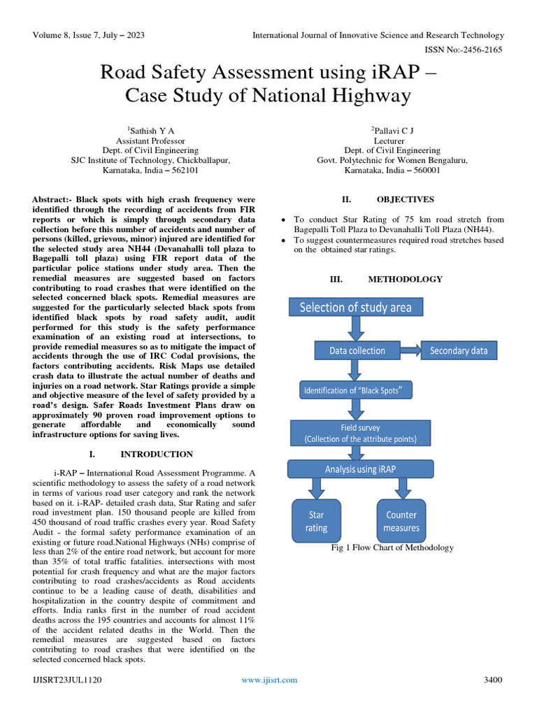 Road Safety Assessment Using iRAP - Case Study of National Highway ...