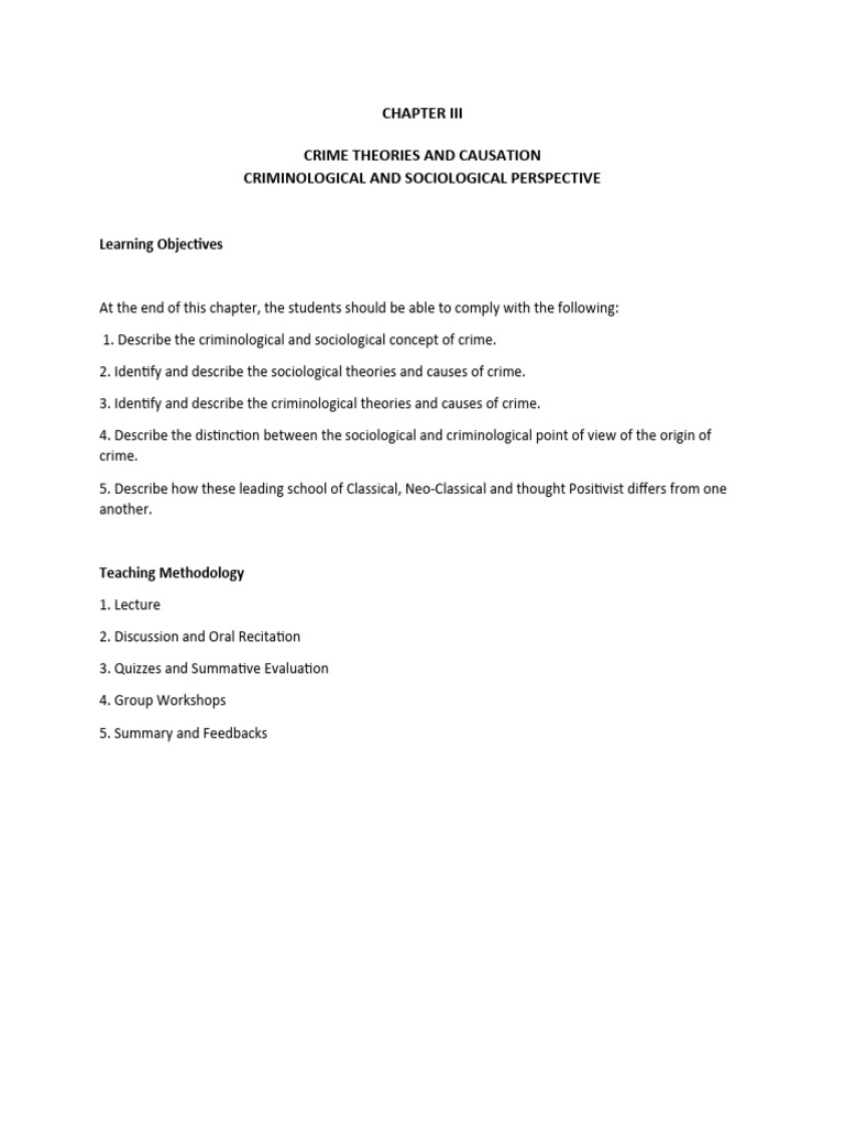 Chapter 3 Crim 2 | PDF