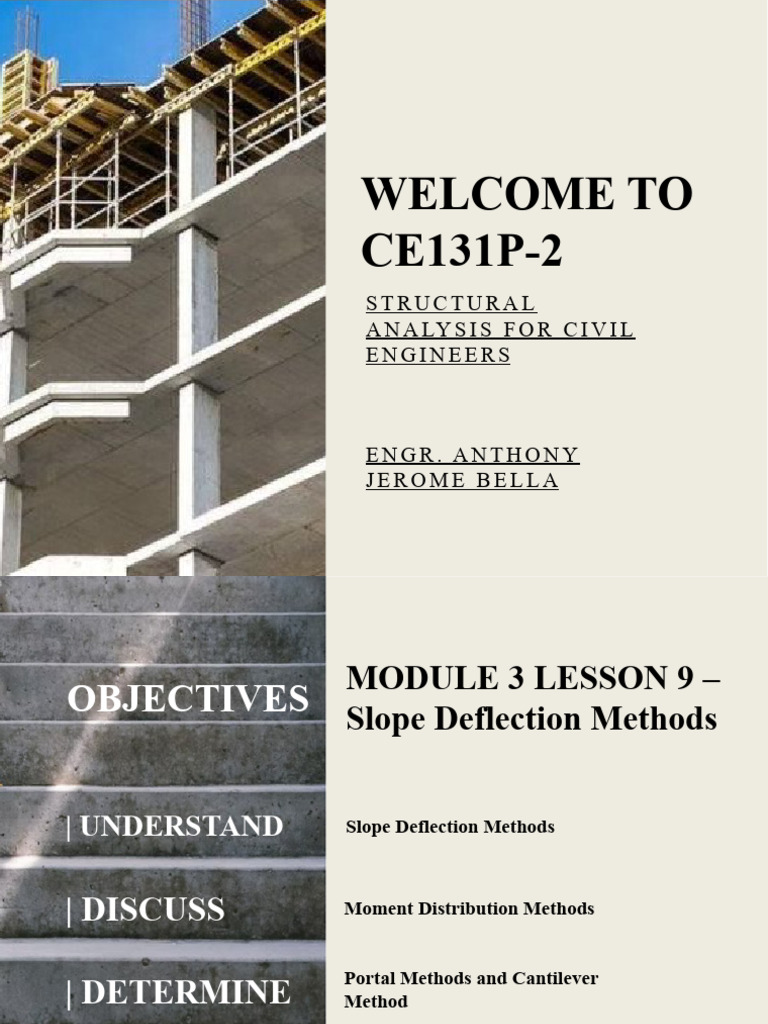 Module 3 Lesson 9 - Slope-Deflection Methods | PDF