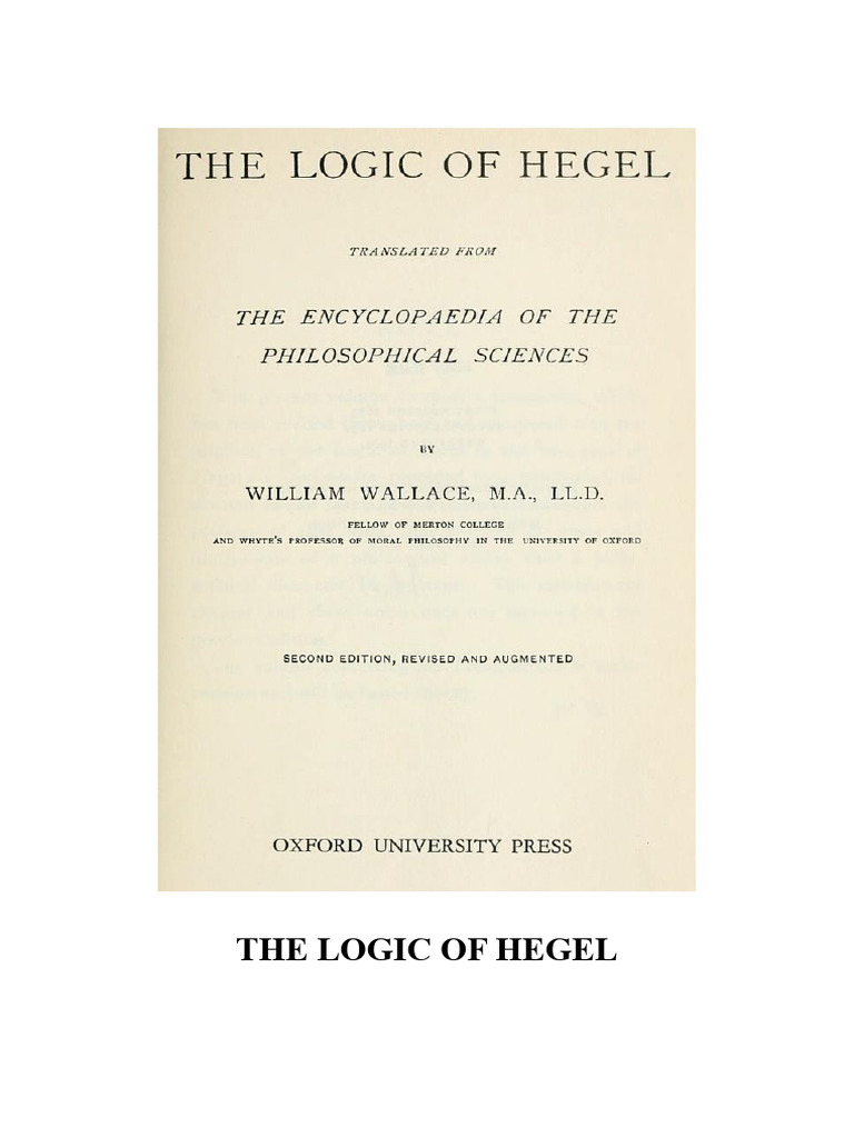 Hegel's Logic: Revised Translation Guide | PDF