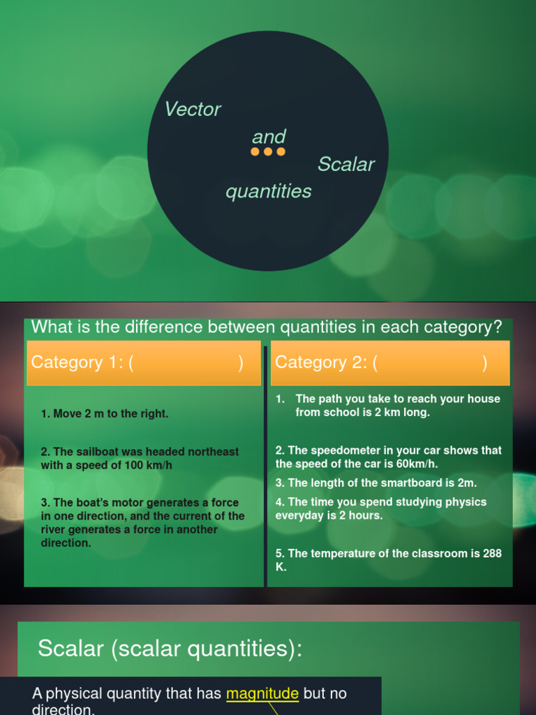 Vector and Scalar Quantities Explained | PDF