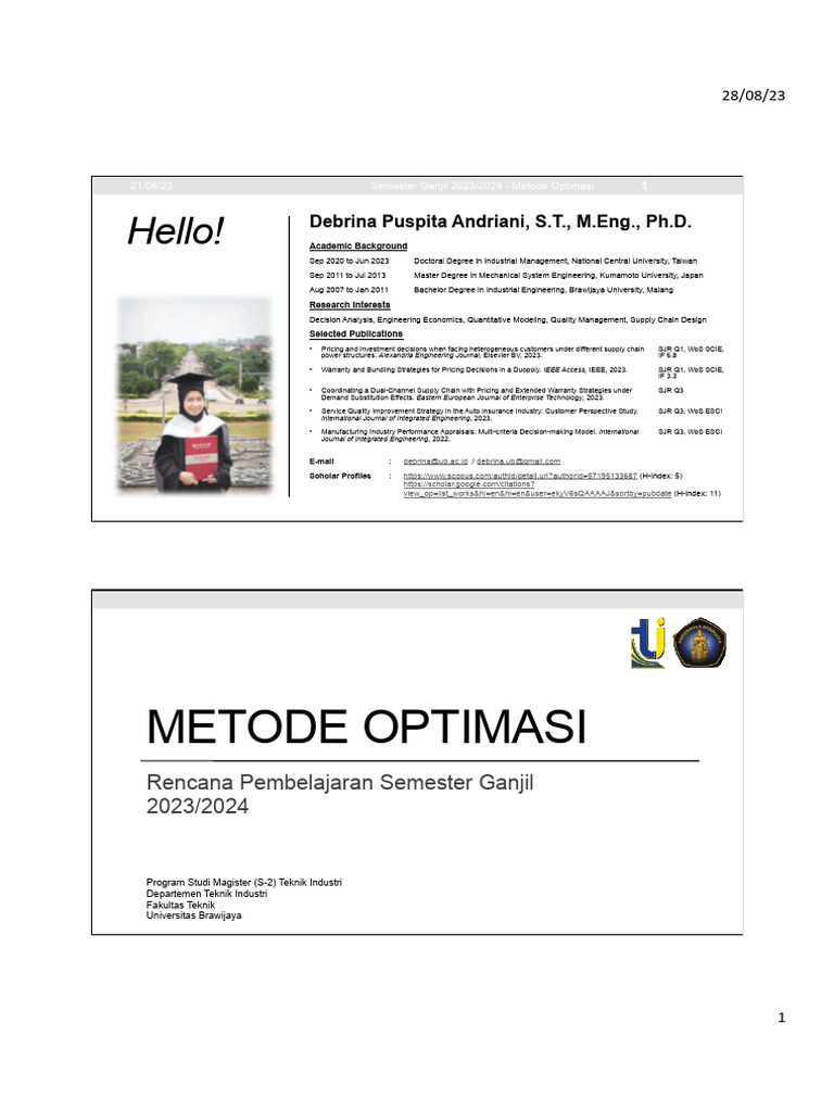 0 Metode Optimasi | PDF