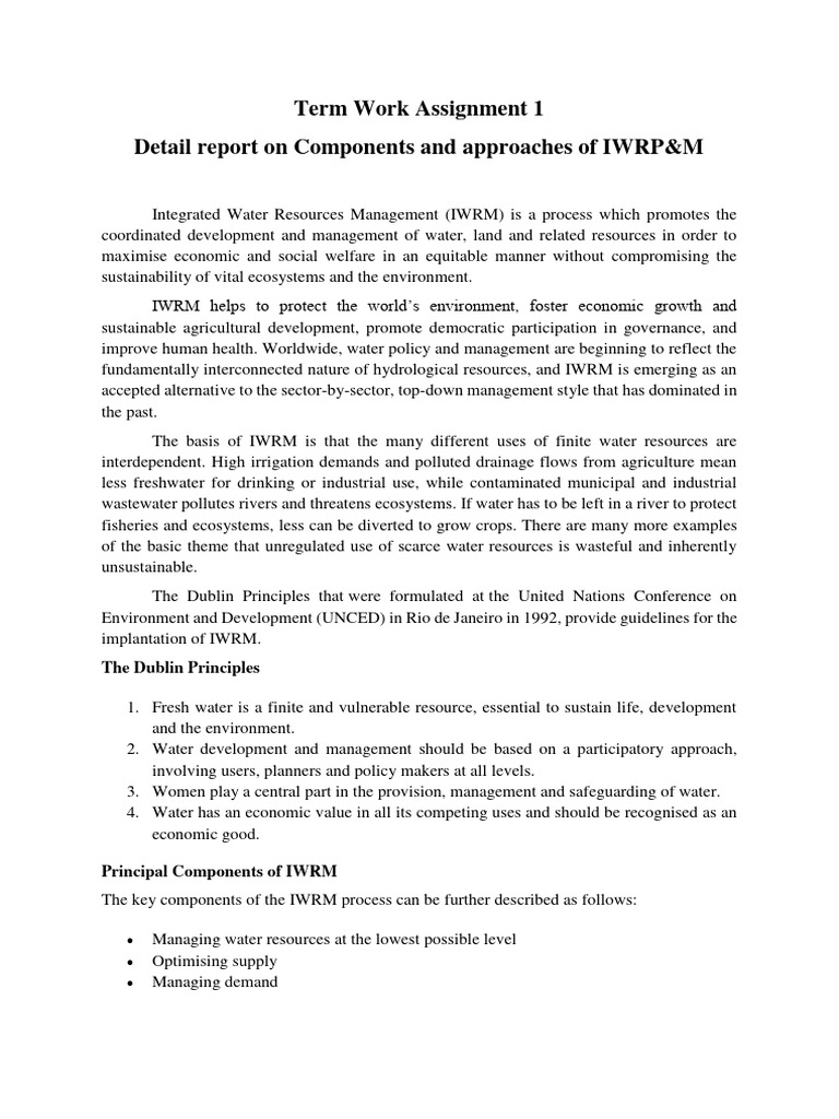 Integrated Water Resources Management | PDF | Water Resources | Water