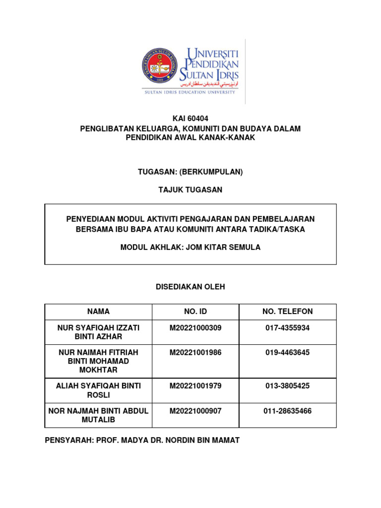 PENGHASILAN MODUL BERASASKAN AKHLAK _PENGGUNAAN TONG SAMPAH KITAR SEMULA_ | PDF
