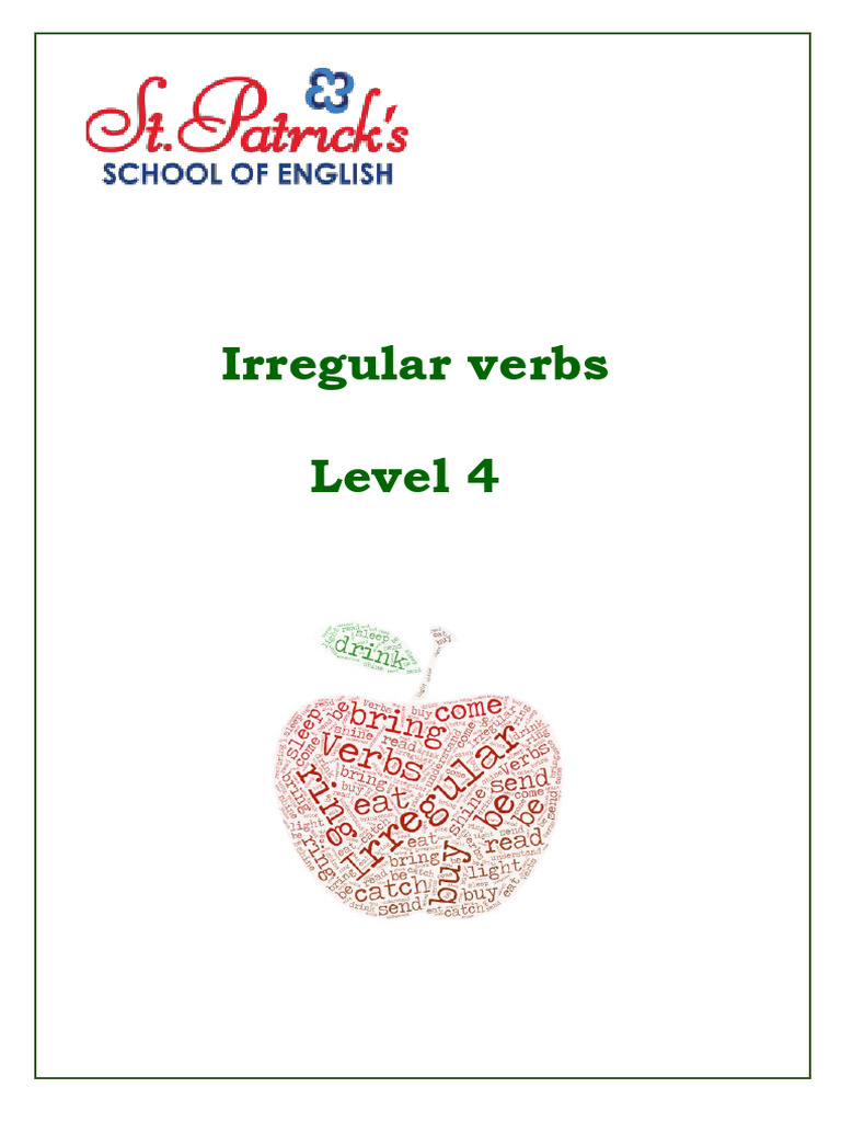 Irregular Verbs Booklet - Level 4 NEW | PDF
