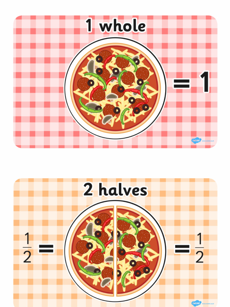 T N 284 Pizza Fractions Symbols Version | PDF