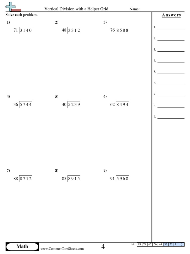 Vertical Division With A Helper Grid-4 | PDF