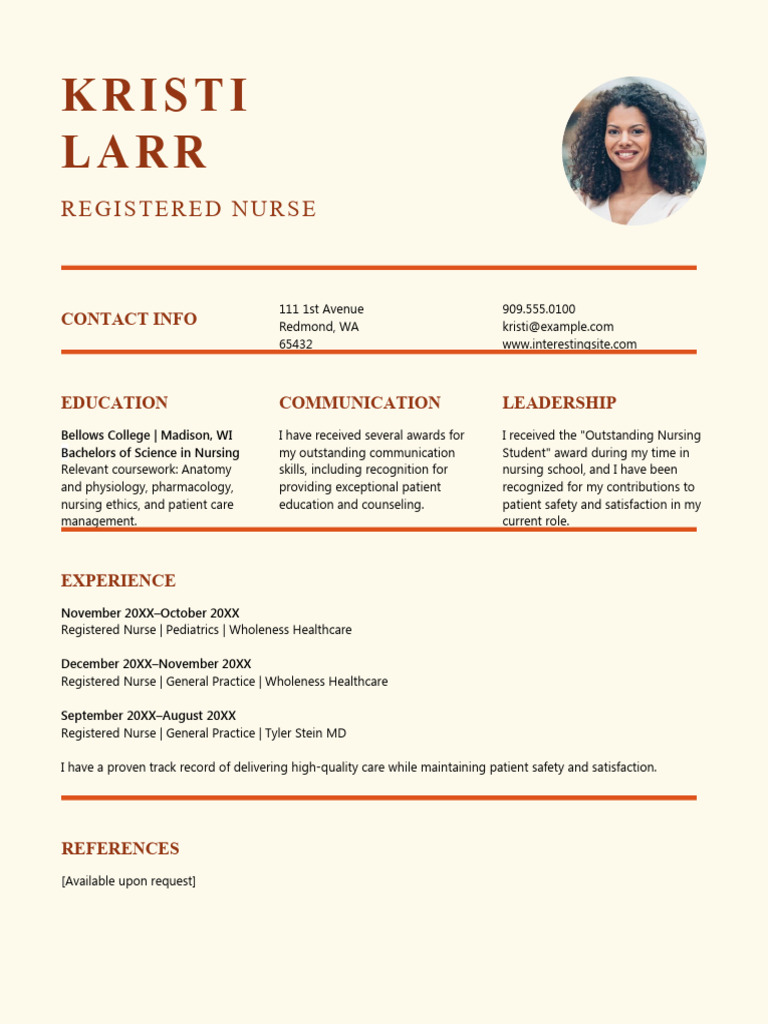 Bold Nursing Resume | PDF