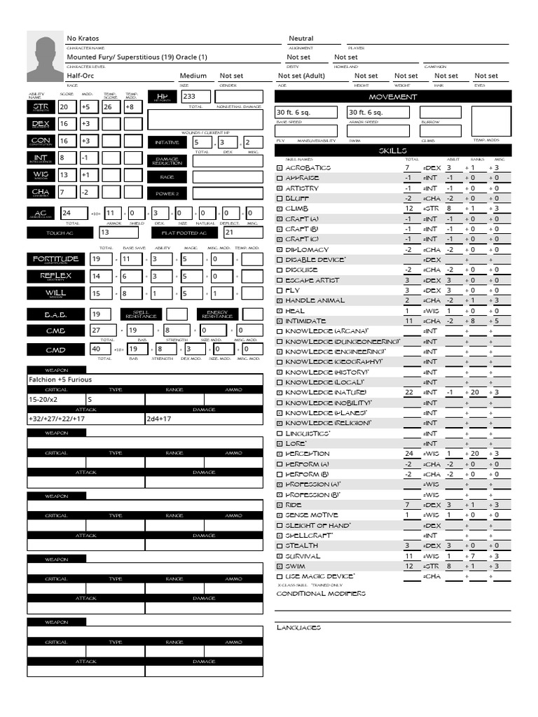 Character Sheet | PDF