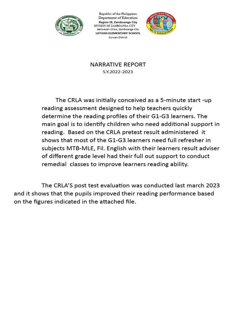 CRlA Narrative Report | PDF