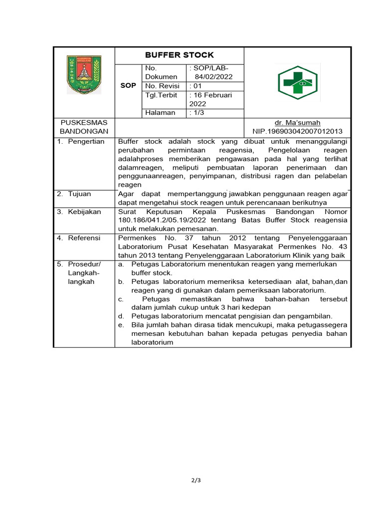 Buffer Stok | PDF | Sains & Matematika