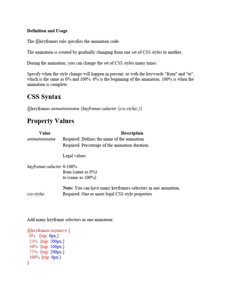 Keyframe Animation Transition | PDF | Hypertext | Computer Science Keyframe Animation Transition | PDF | Hypertext | Computer Science