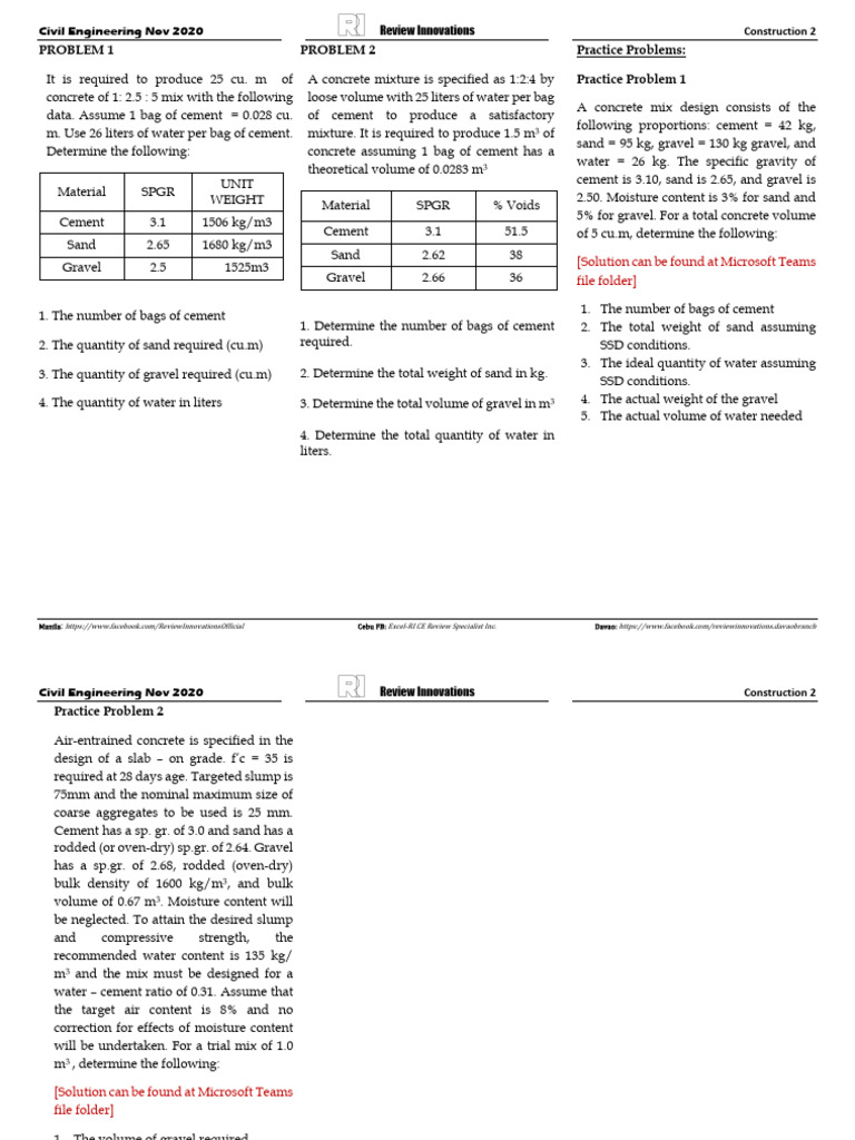 Construction 2 Handouts | PDF | Technology & Engineering