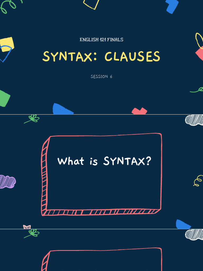 Syntax Clauses | PDF | Clause | Subject (Grammar)