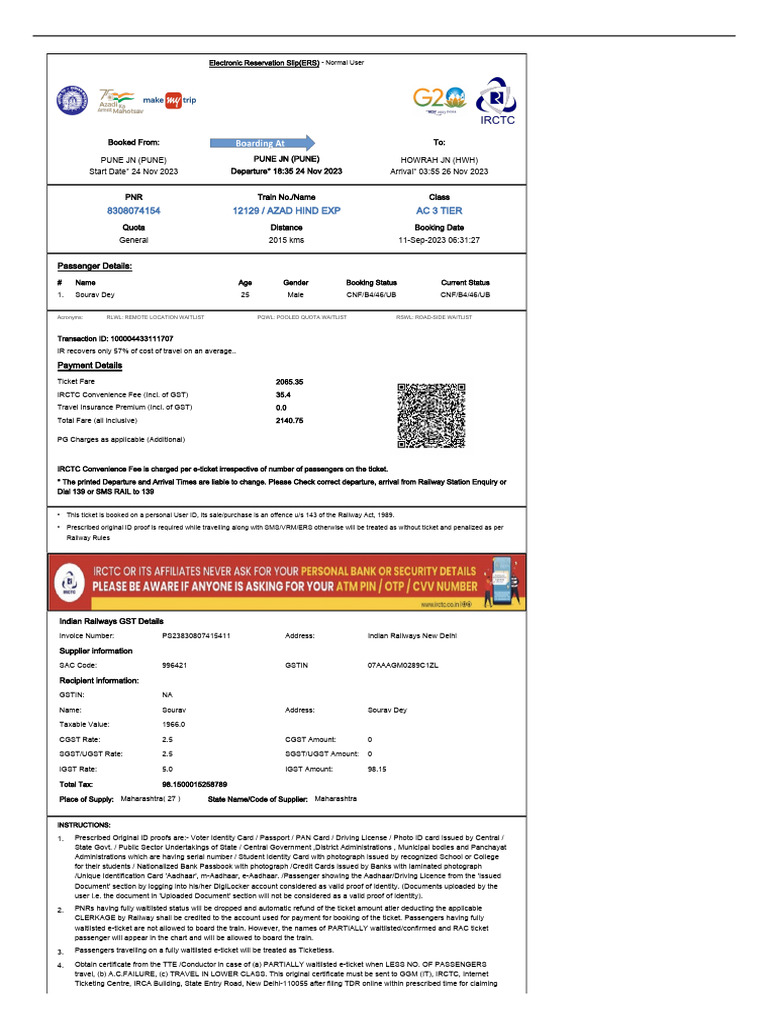 NR7523393890809305_ETicket | PDF | Identity Document