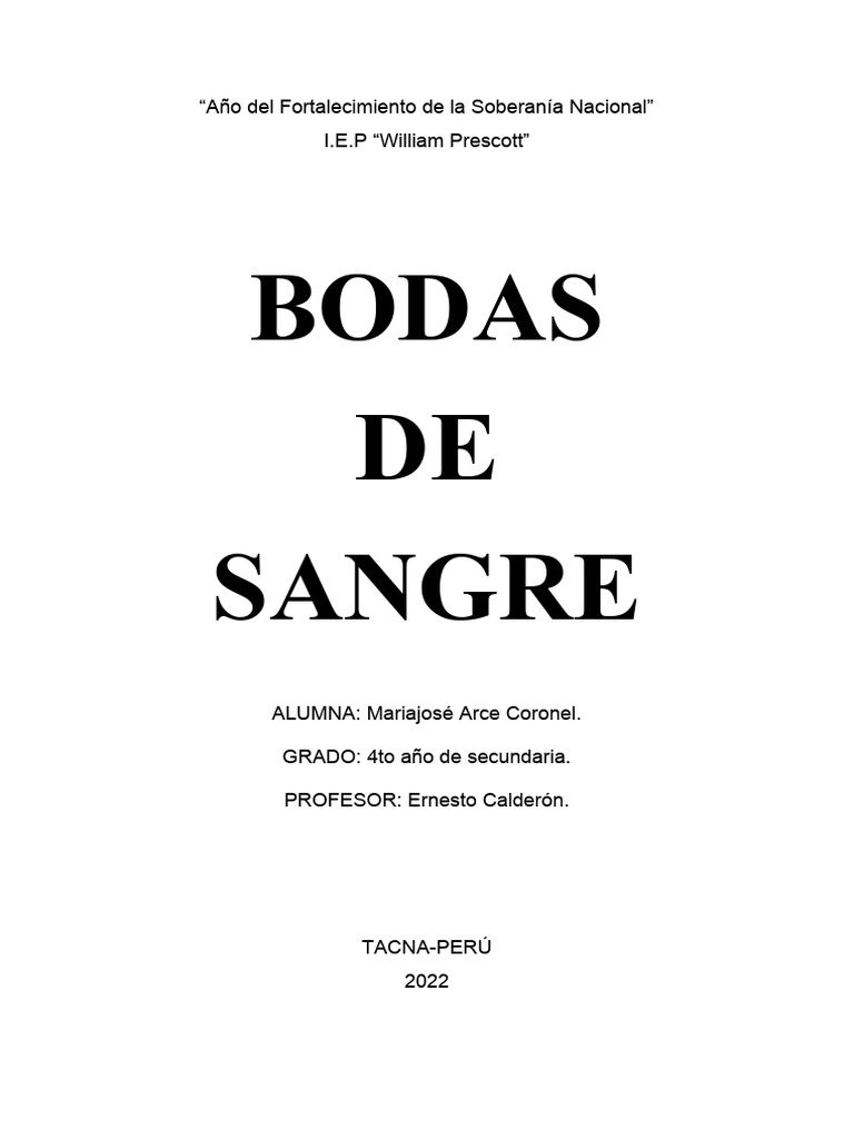 Bodas de Sangre | PDF