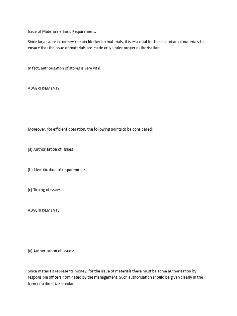 Methods Issue of Materials | PDF