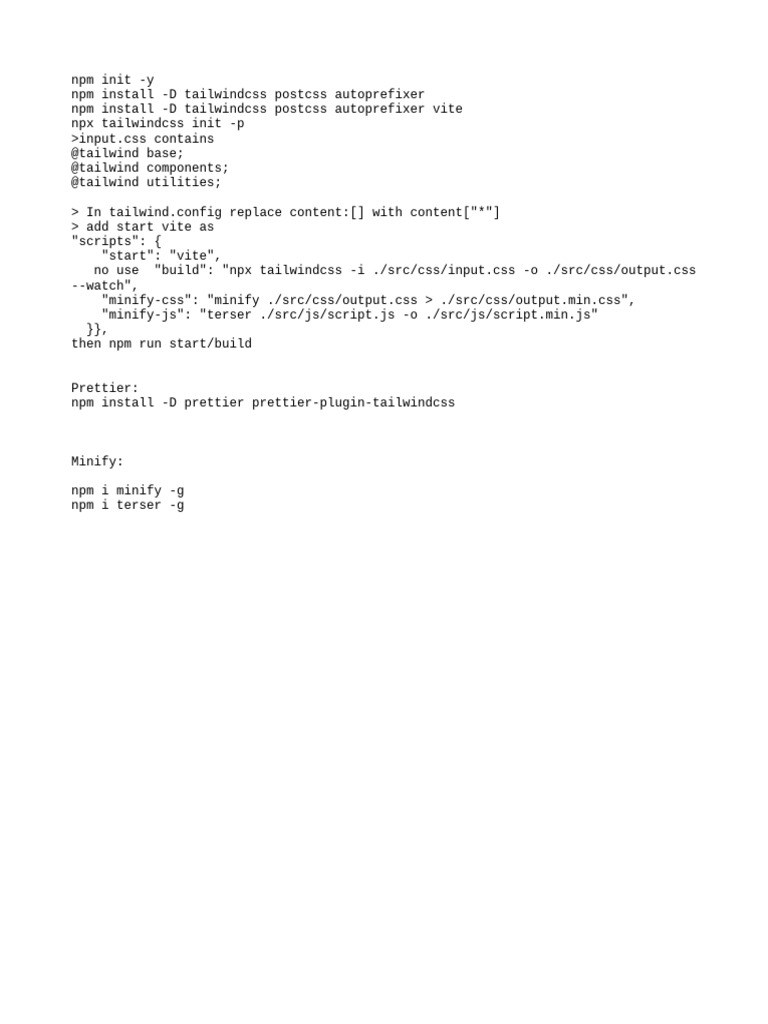 Tailwind Steps | PDF