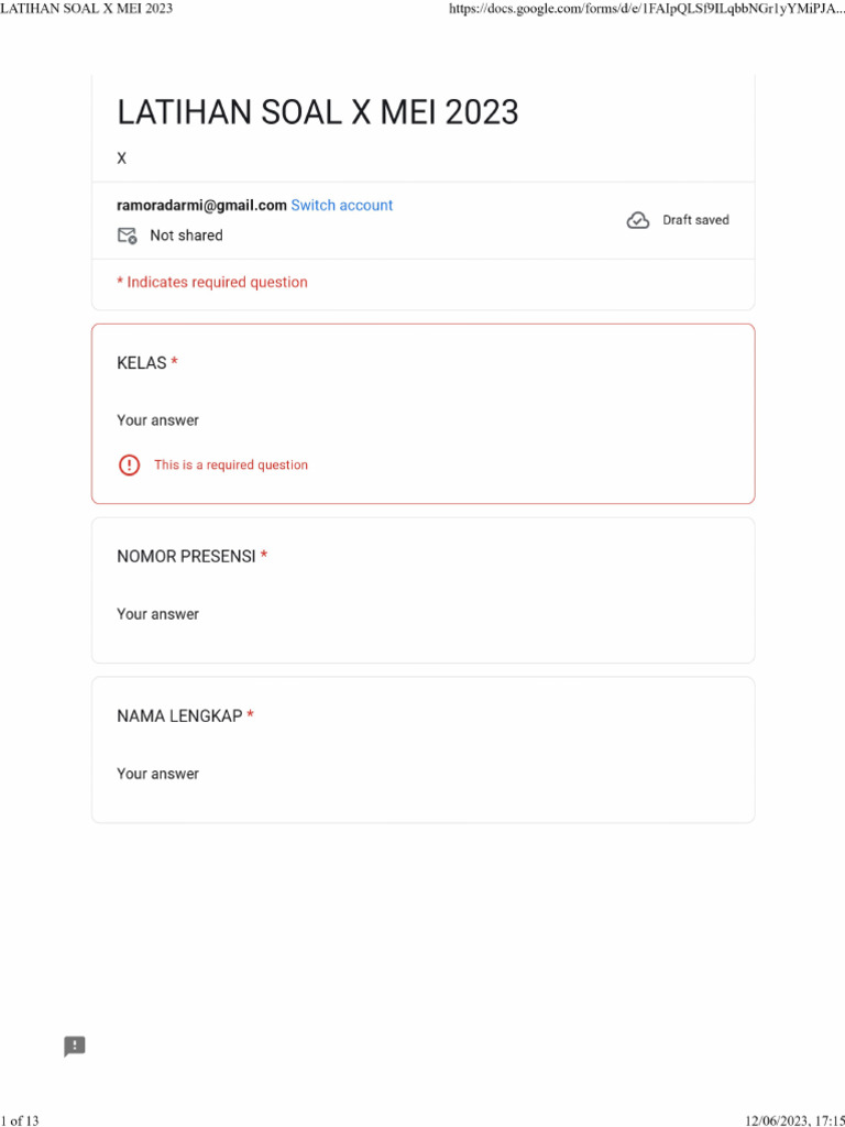 Soal Lat Bindo | PDF
