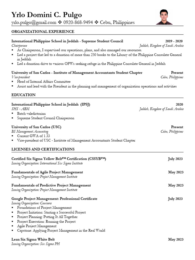 Resume Sample | PDF | Business Economics | Business