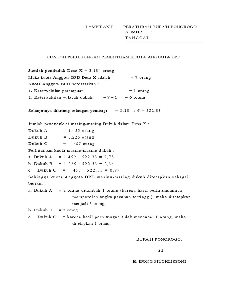 Lamp Perbub BPD | PDF