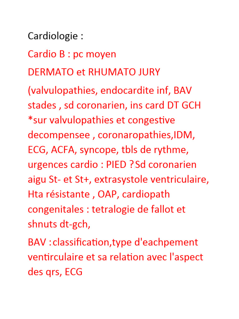 Cliniques Cardio | PDF