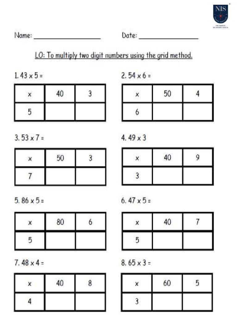 Grid Method | PDF