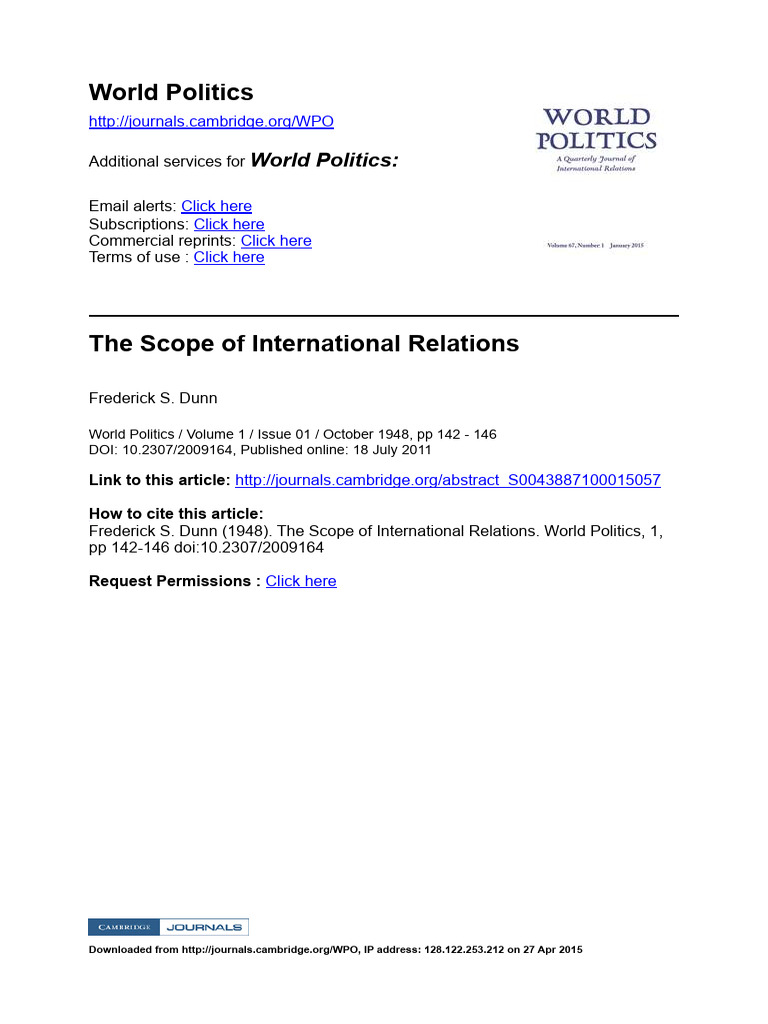 Understanding International Relations Scope | PDF | Decision Making ...