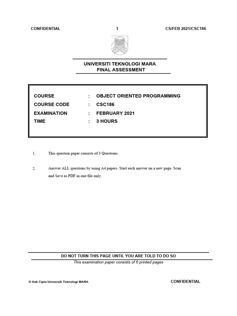 Csc186 Finalfeb2021 Pdf